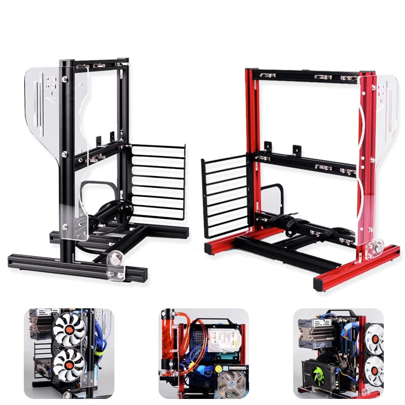 PC-JMK5 DIY Computer Chassis Bracket Portable Vertical Game Chassis ...