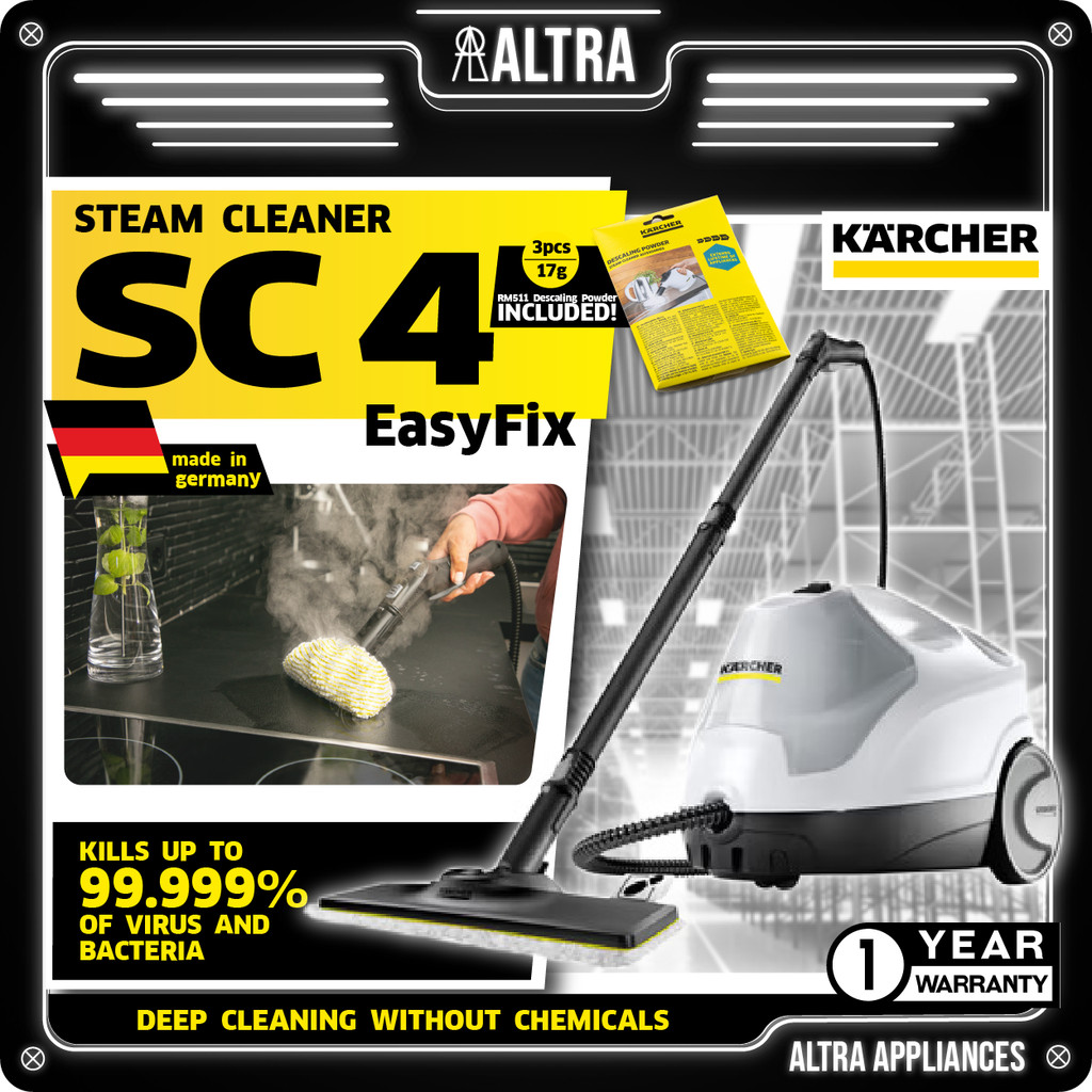 KARCHER SC4 EASYFIX STEAM CLEANER 2000W | MEDIUM DUTY | REMOVABLE TANK ...