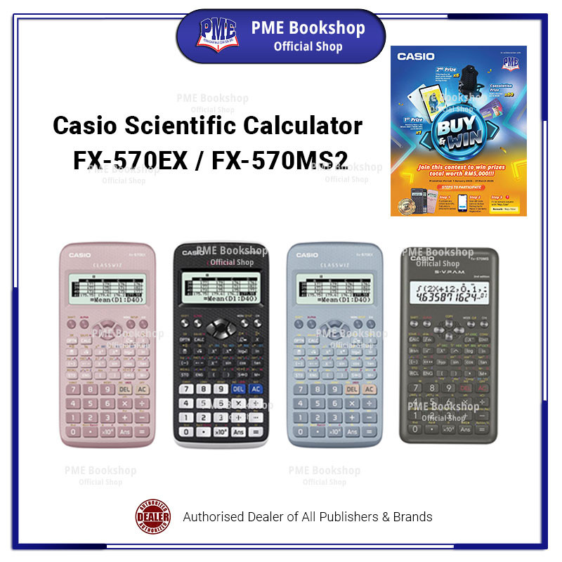 【PME Bookshop】Casio Classwiz Scientific Calculator FX-570EX/ FX-570MS2 ...