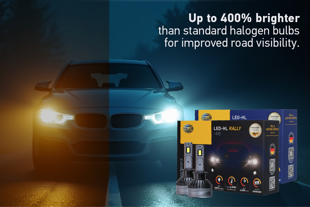 HELLA Retrofit LED / Retrofit LED RALLY-HL Headlight Bulb Set H1/H3/H4 ...