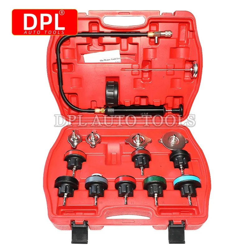 Universal Automotive Radiator Pressure Tester Kit 14PCS Car Leak ...