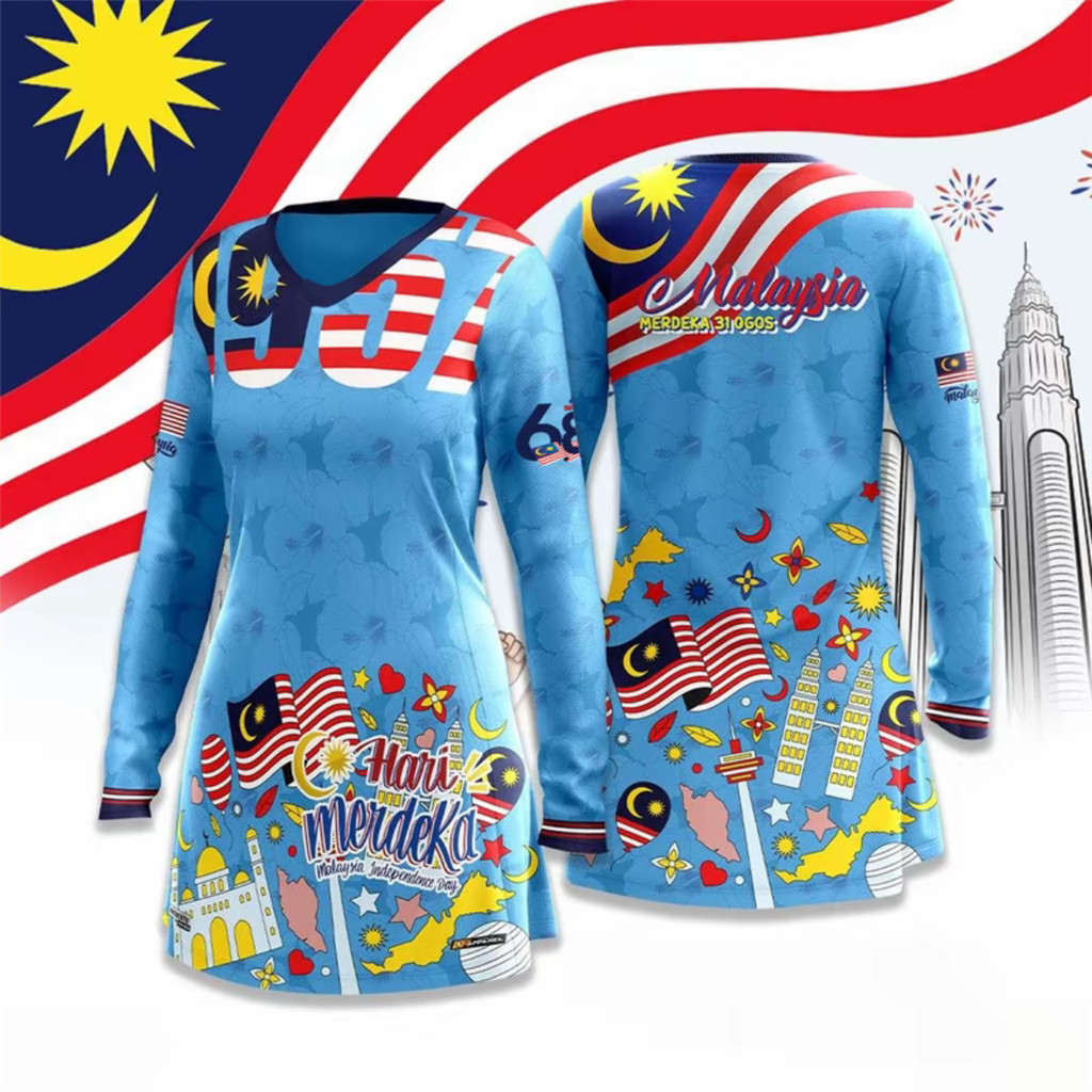 [𝐅𝐑𝐄𝐄 𝐂𝐔𝐒𝐓𝐎𝐌] BAJU MERDEKA 68 Sublimation T-Shirts - Short Sleeve ...
