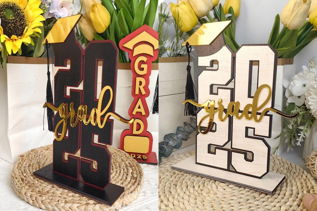(VIP) Graduation Ceremony Sign Wooden Table Sign Class of 2025 ...