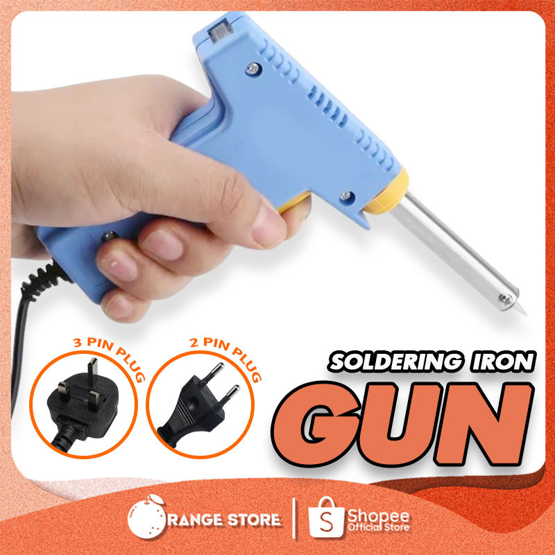 Welding Electrical Wire Soldering Gun Iron Set 2 Pin Plug And 3 Pin ...