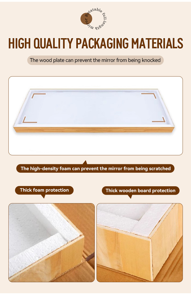 MOK 165cm Cermin 360 ° Rotating Chassis Glass+Clothes Rack+Storage Rack ...