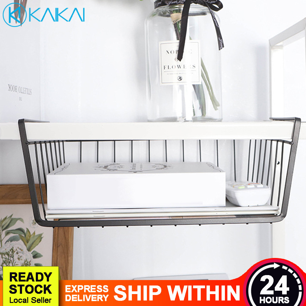 🔥 TABLE BUDDY 🔥 Multipurpose Under Shelf Basket Storage Organizer ...