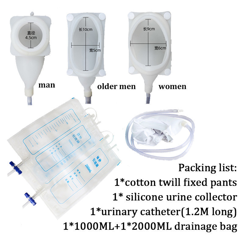 Silicone Urine Collector for Men&Women Incontinence Leakage-Proof ...