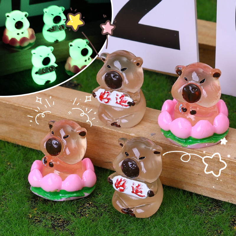 New Year Capybara Resin Ornament - Good Luck Wealth - Home Office Car ...