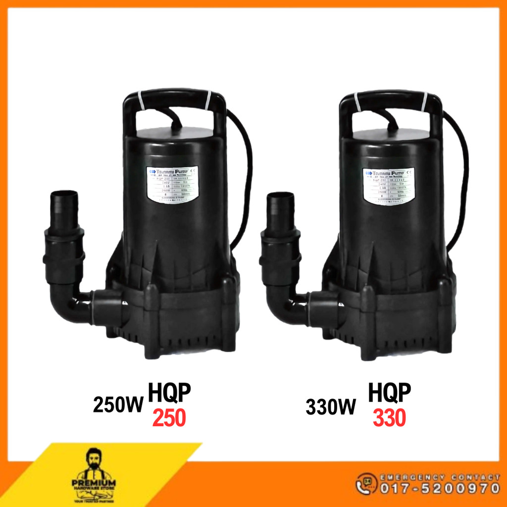 TSUNAMI PUMP HQP-330/HQP-250 330W/250W Aquarium Vertical Submersible Water Pump Fish Pond Pump ...