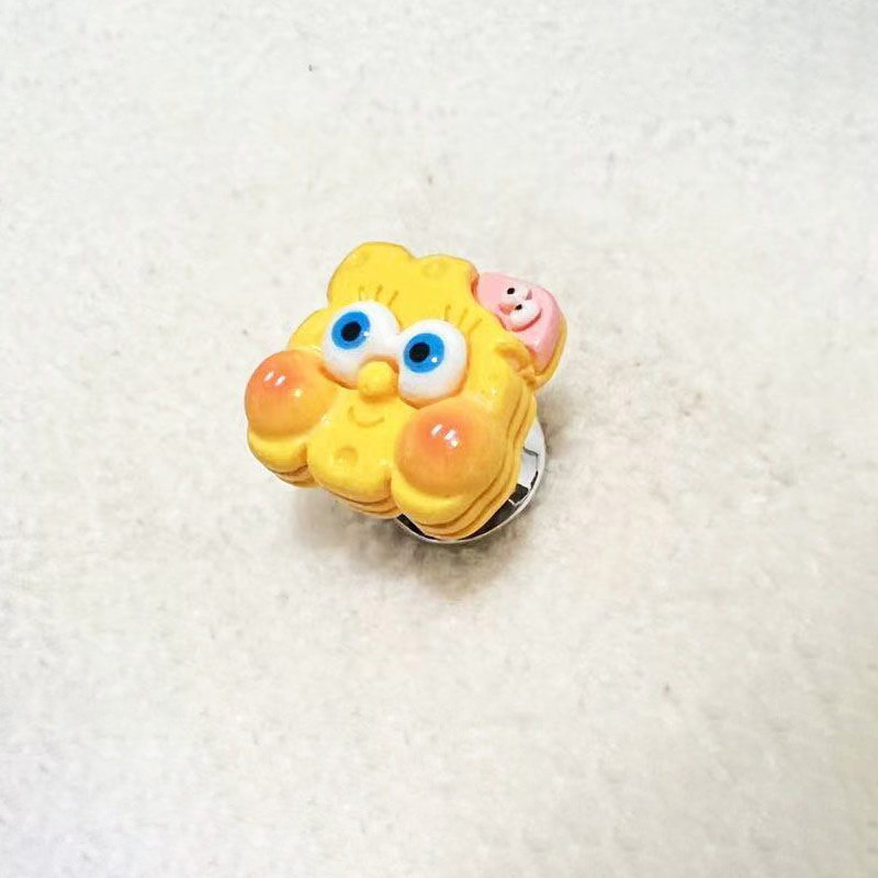 SpongeBob Flush Toilet Pusher Button Cartoon Toilet Button Press Water ...
