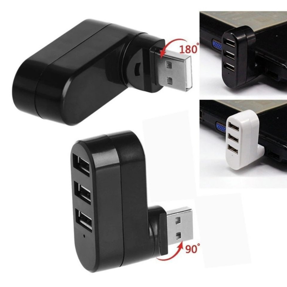 ♕LOCAL STOCK♕ Mini Rotatable 3 Ports USB Hub High Speed Data Transfer ...