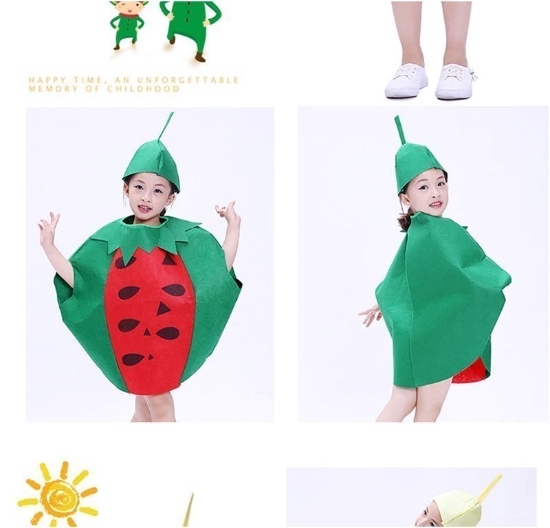 Local】Fruit Vegetable Halloween Party Cosplay Costume Christmas Cute Dress Up School Stage ...