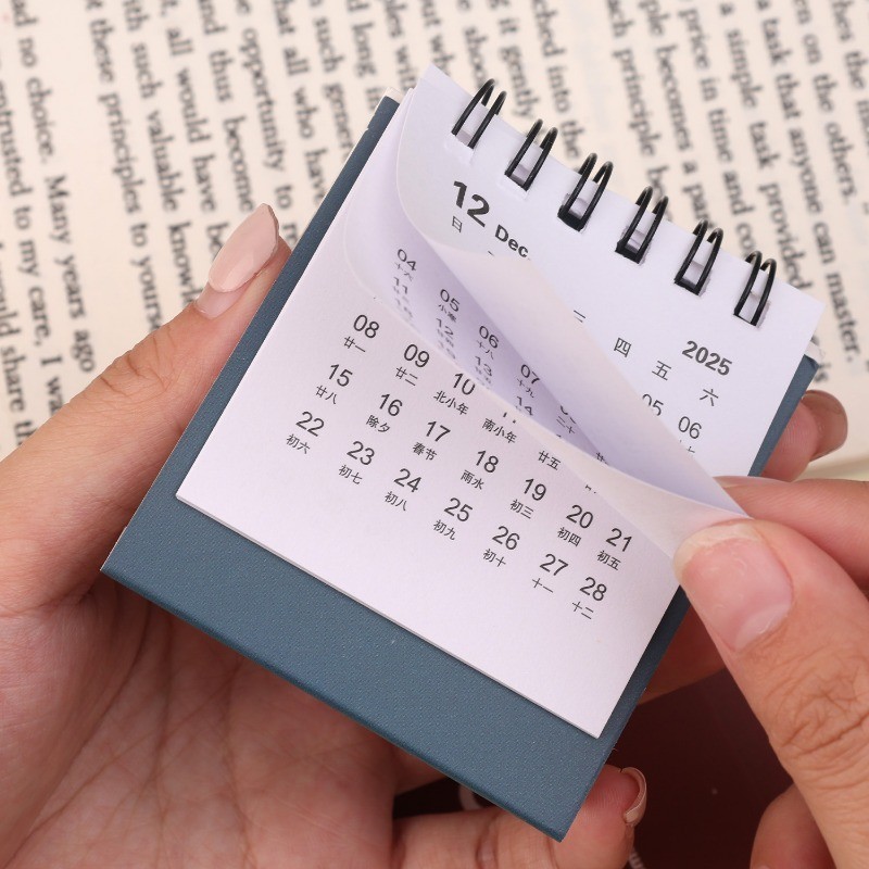 4Pcs 2026 Mini Desk Calendar - Coil Flip Over Calendar - To Do List ...