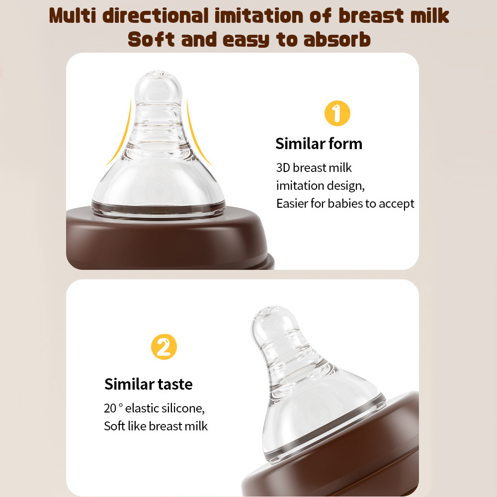 lakoe 240ml/300ml Botol Susu PPSU Wide Neck Milk Bottle Baby Feeding ...