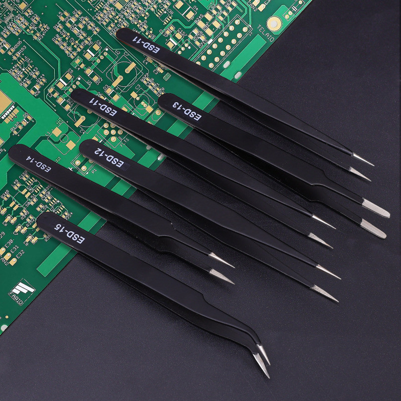 1/2/4Pcs ESD Anti-Static Stainless Steel Tweezers - Car Body Sheet ...