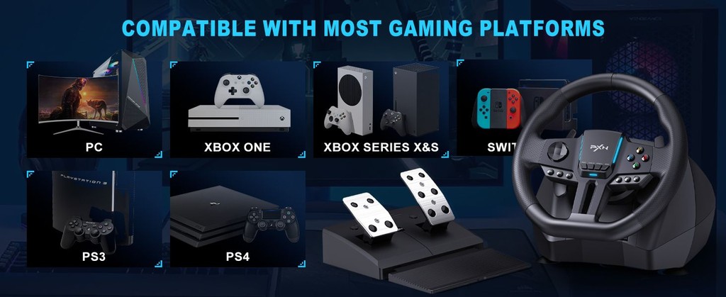 PXN V900 Gen 2 Racing Simulator Wheel Steering Controller Hall Sensors ...