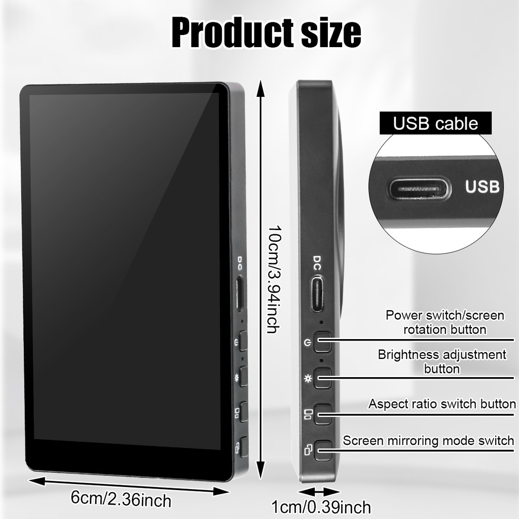 Wireless Magnetic Mount Vlog Selfie Monitor Screen Phone Rear Camera Selfie WiFi Bluetooth ...