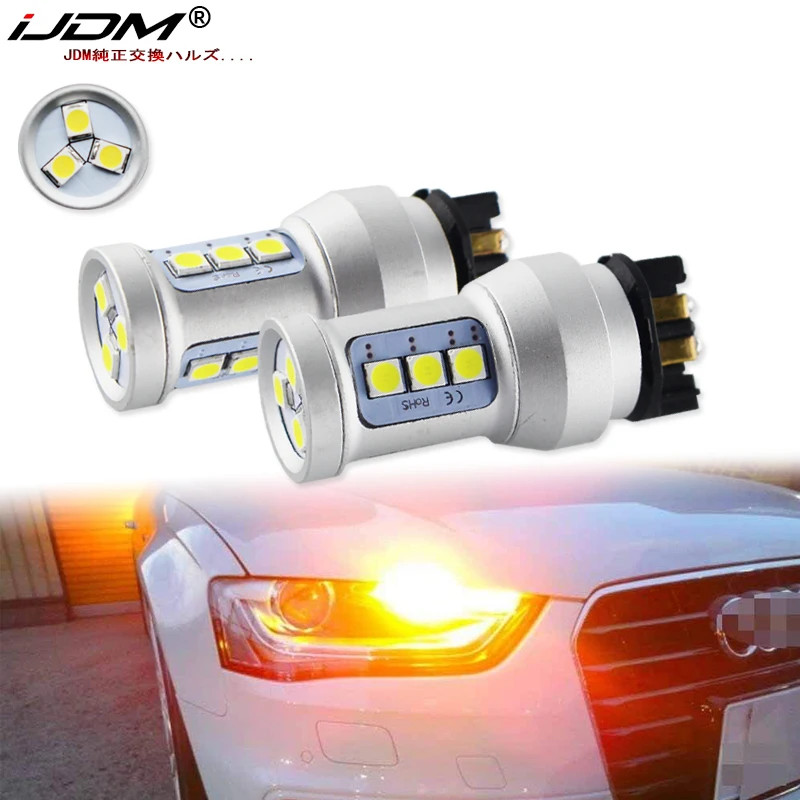 iJDM PW24W LED Amber Yellow Error Free PWY24W LED Bulbs For Audi A3 A4 ...