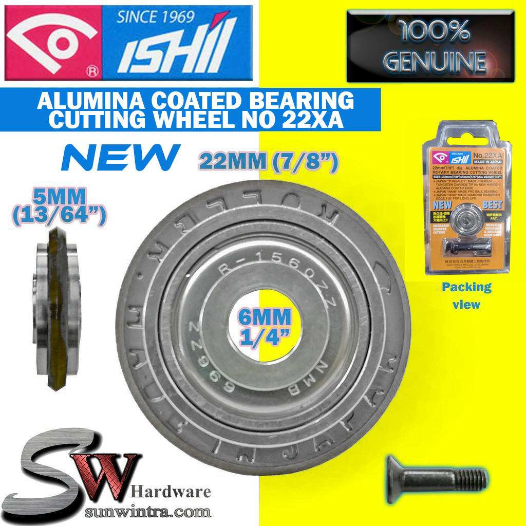 Original ISHII No22XA 22mm Alumina Coated Rotay Bearing Cutting Wheel for Tile Cutting Machines ...