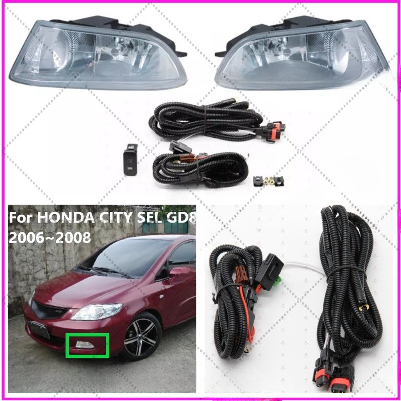 Car bumper fog lamp lights for HONDA CITY GD6 GD8 2006 2007 2008 Car front bumper fog light ...