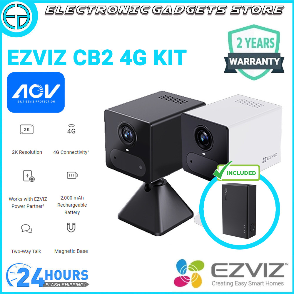 Ezviz CB2 4G 3MP Battery Powered Two Way Talk Motion Detection Smart Home Security CCTV 4G LTE ...