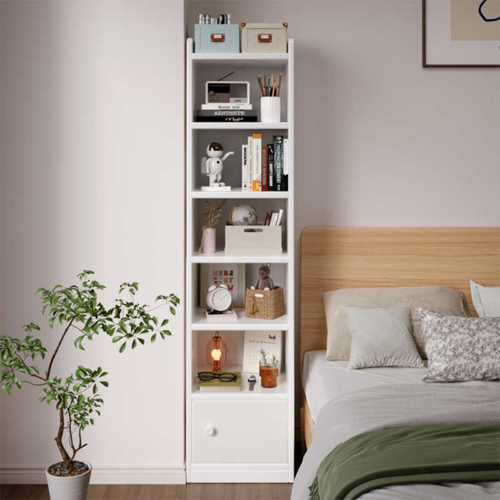 Bedside table bookshelf integrated small cabinet storage locker bedside ...