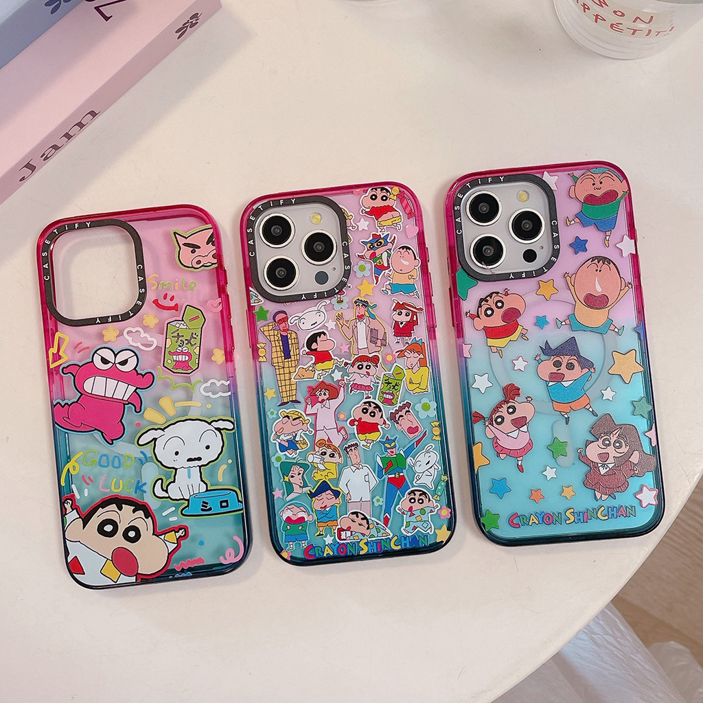 Magnetic Casing Cotton Candy Crayon Shin chan hard Phone Case For ...