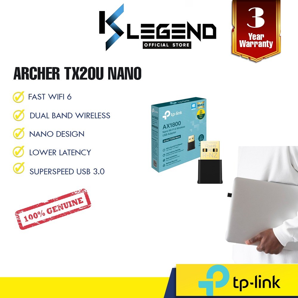 TP-LINK Archer TX20U NANO AX1800 NANO WIRELESS USB ADAPTER | Shopee ...
