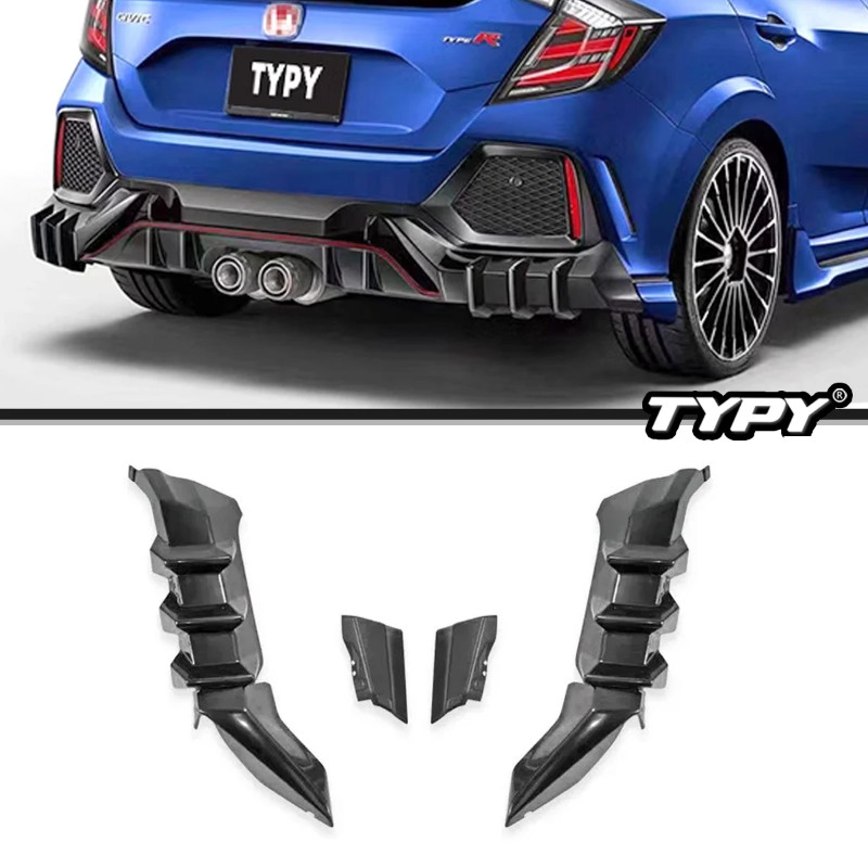 For Honda Civic 10th 16-21 Body Kits Rear Spoiler Bumper EdgeRear ...