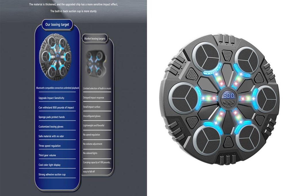 Lights Boxing Equipment Wall-mounted Boxing Trainer Led Boxing Training ...