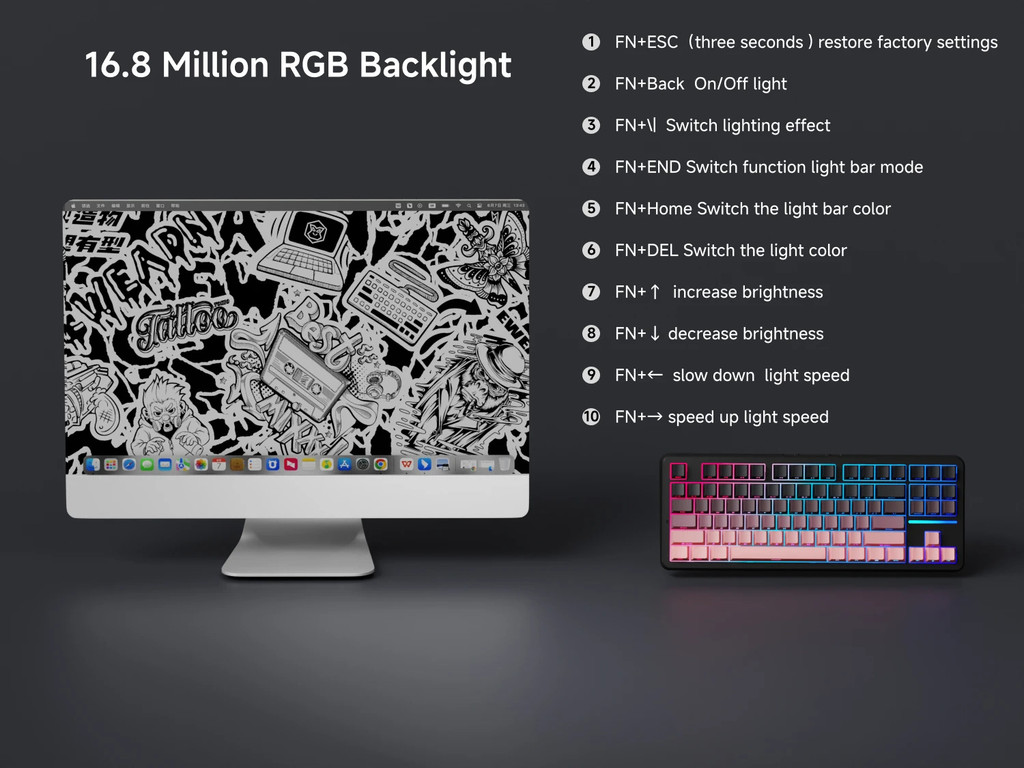 EWEADN X87 PRO /X75 Customized Mechanical Keyboard, Cooperate KAILH ...