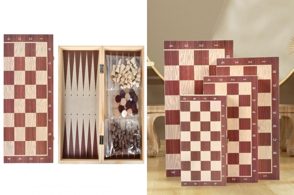 EYD- Parent-child Chess Set Chess Pieces Storage Box Portable 3-in-1 ...