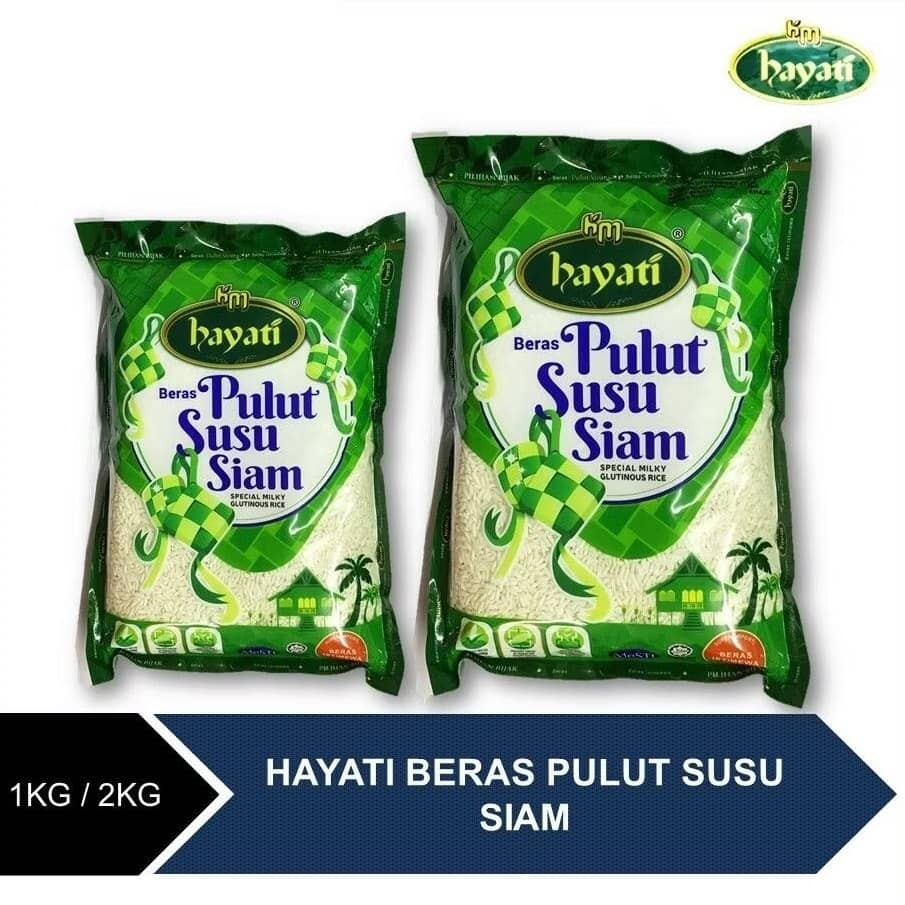 Hayati Beras Pulut Susu Siam 1kg-2kg GLUTINOUS RICE | Shopee Malaysia