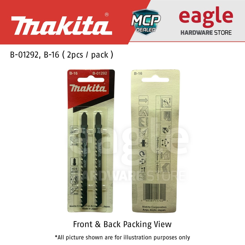 Makita B-16, T144D Jigsaw Blade, Wood, PVC ( B-01292, A-85684 ...