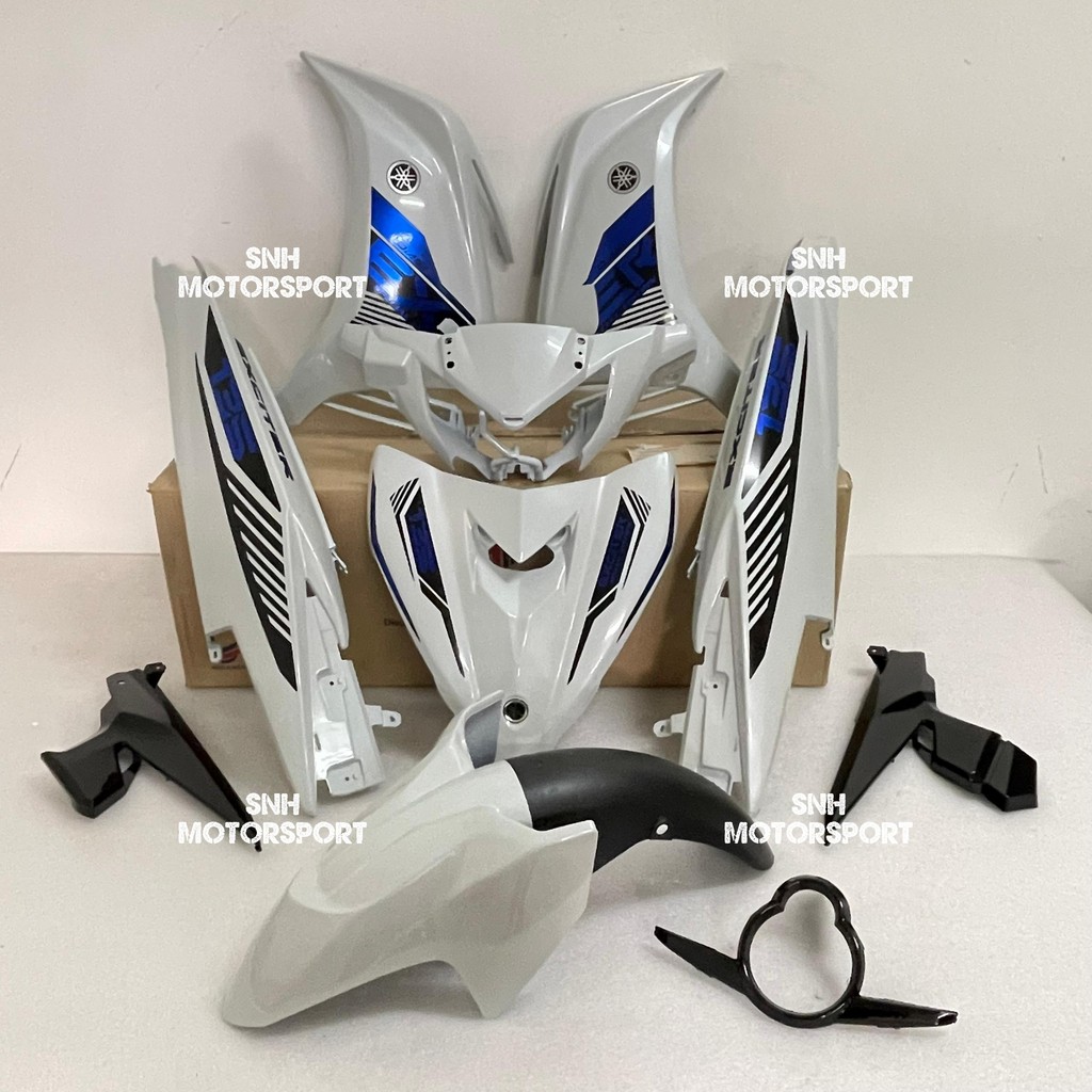 CUSTOM BODY COVER SET (84) CHROME EXCITER BLUE WHITE FOR LC135 V4 V5 V6 ...