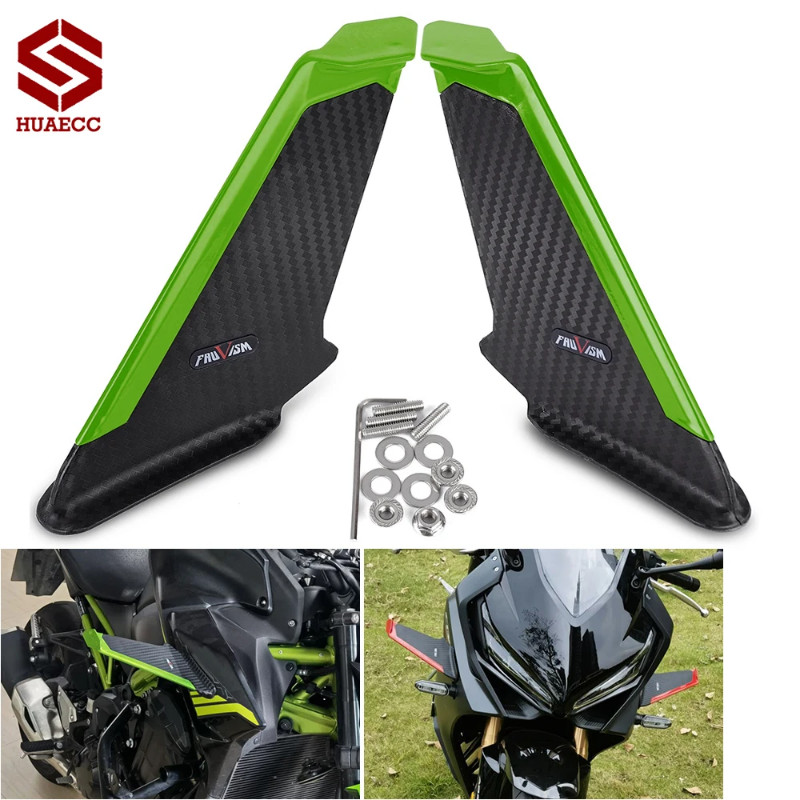 Motorcycle Side Winglet Wing Kit Spoiler Fairing Cover for Kawasaki ...