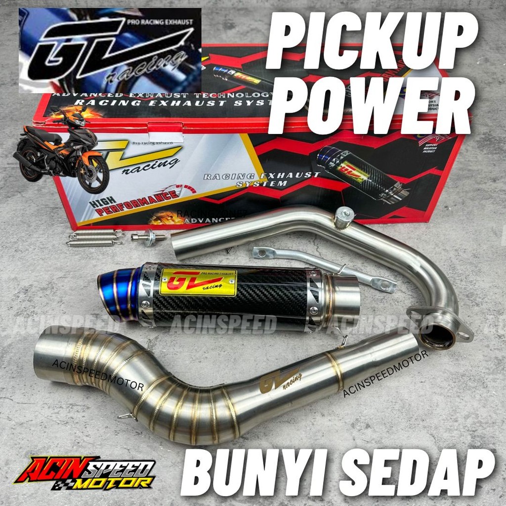 ORIGINAL GL RACING OPEN RACING EXHAUST CARBON/ Y15ZR LC135 32 35 38 ...