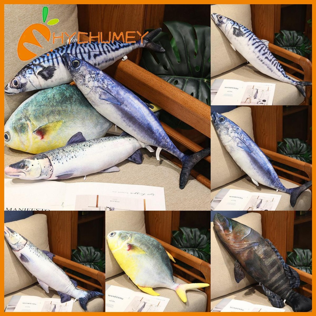 Funny Tuna Stuffed Fish Plush Toy Cartoon Work Nap Doll Pillow 40cm ...