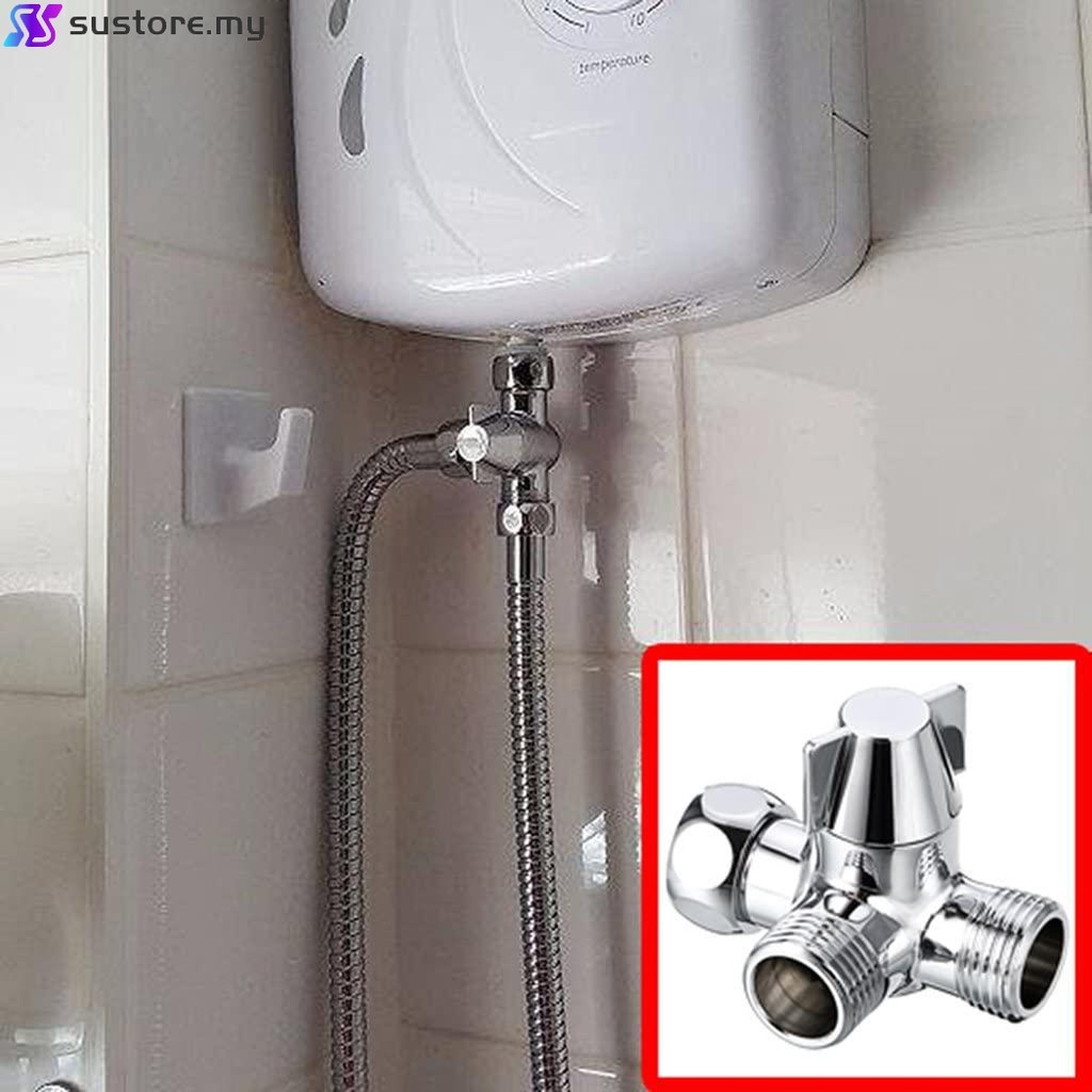 [Super] Shower Hose Splitter Brass 3 Way Diverter 1/2" Hand Shower T ...