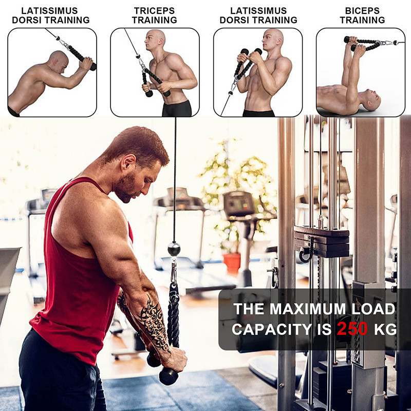 Gym Wire Rope Fitness Cable Pulley Machine System Heavy Duty Steel Rope ...