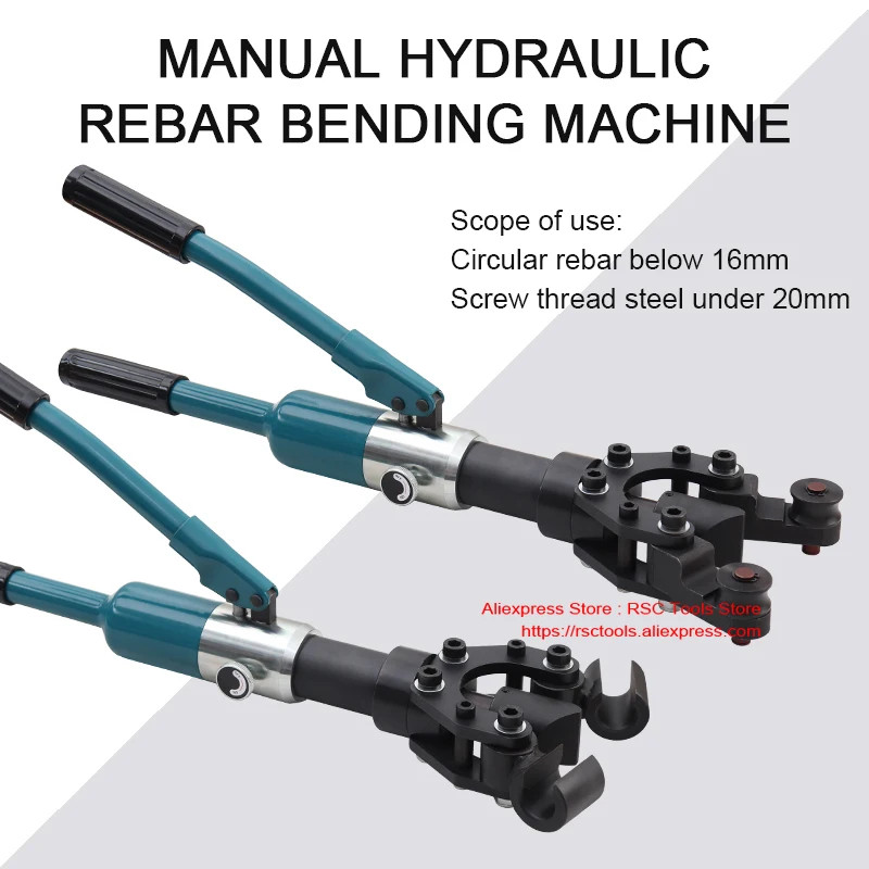 Manual Hydraulic Rebar Bending Machine for Screw Thread Steel and Round ...