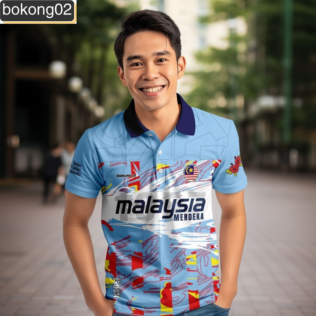 BUNGA RAYA EDITION MALAYSIA JERSEY BABY BLUE EDITION 1957 | Shopee Malaysia