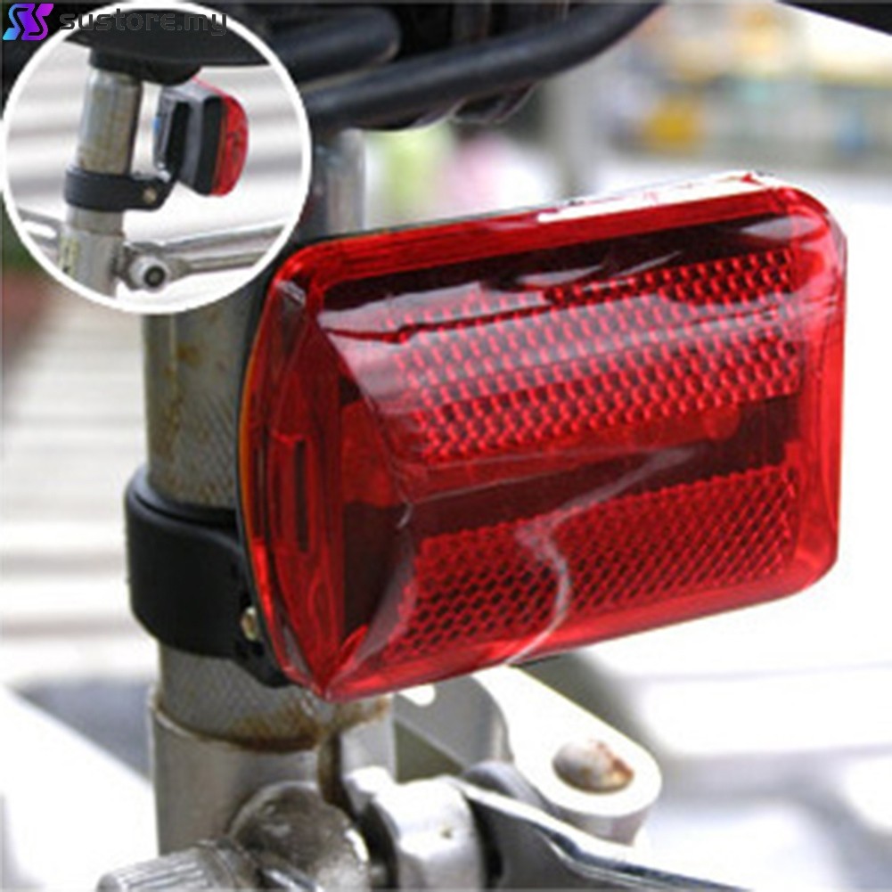 [Super] Red Bicycle Bike Rear Tail Light 5-LED Safety Flashing Mount AA ...