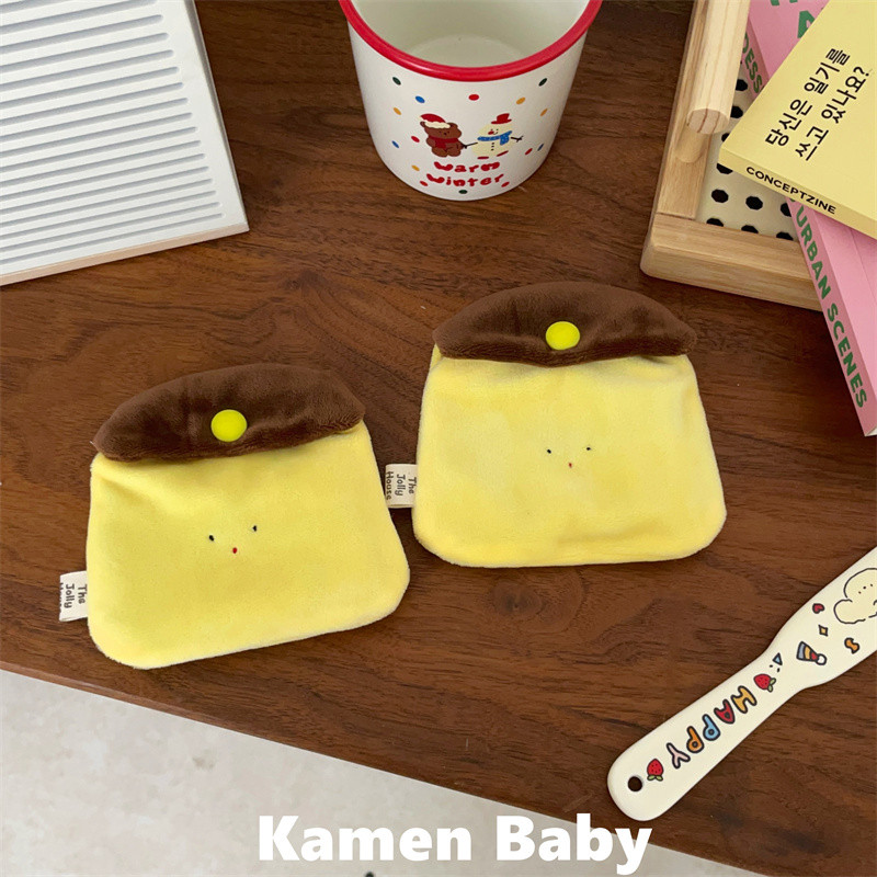Cute Cream Caramel Pudding Coin Purse Female Small Plush Card Holder ...