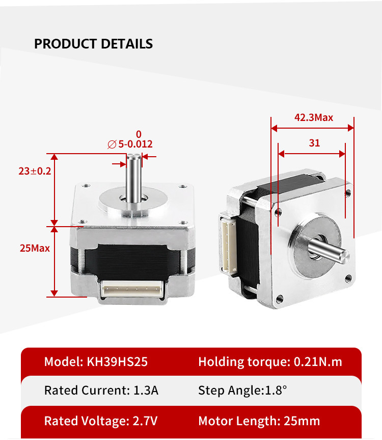Micro Stepper Motor Nema16 Motor Stepping Motor 39x39x25mm | Shopee ...