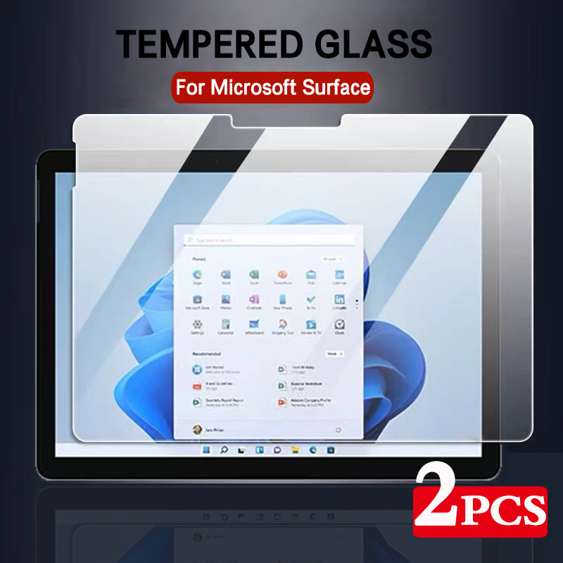 1-2Pcs 900D HD Clear Tempered Glass Film For Surface Book Laptop Go GO2 ...