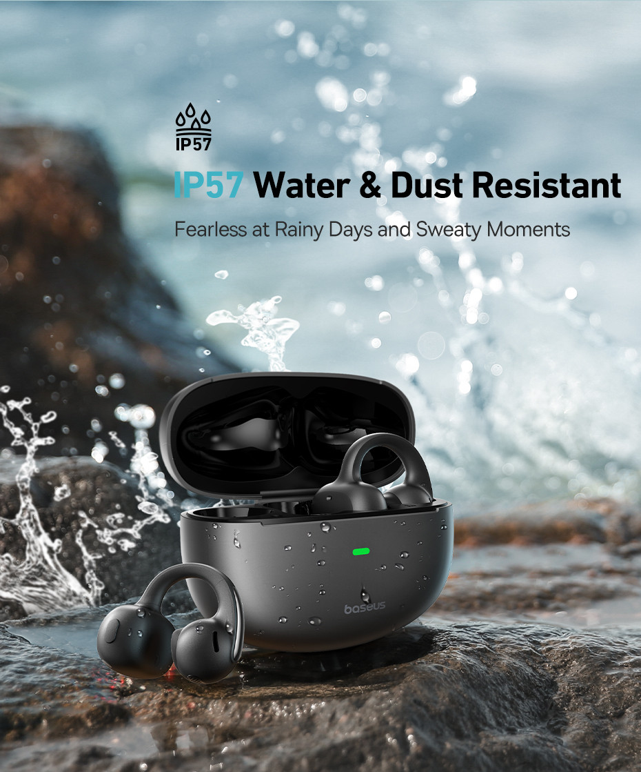 Baseus Bowie MC1 Ear Clip Earphones v5.4 Open-Ear Headphones Clip-On ...