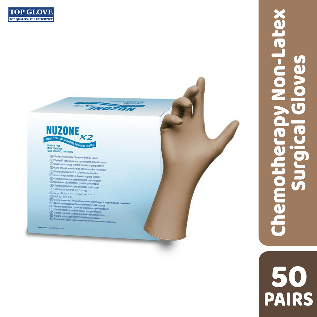 Nuzone X2 Sterile Polychloroprene Surgical Powder Free Glove (50 Pairs Per Box) | Shopee Malaysia