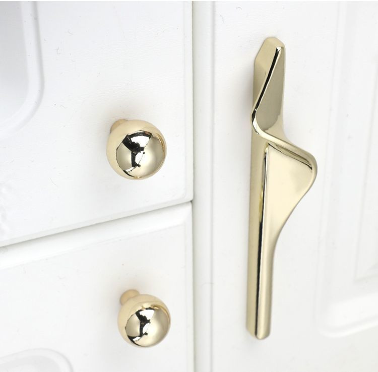 Personality Light Luxury Golden Grey Cabinet Door Handle Simple S ...