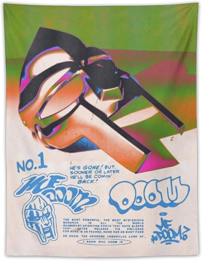 RIP MF DOOM Tapestry Wall hanging cloth room decoration cloth for ...